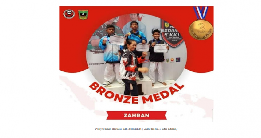 Atlet Inkado Sumbar Zahran, Harumkan Nama MTsN 5 Kota Padang Sabet ...